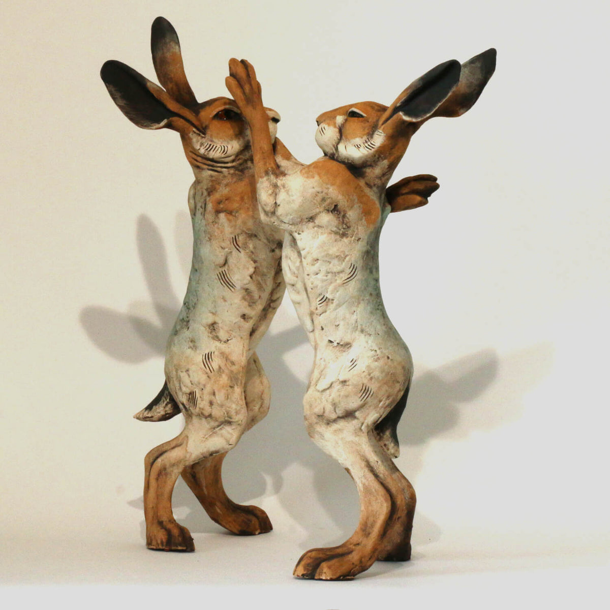 Boxing Hares - Brian Andrew Ceramics